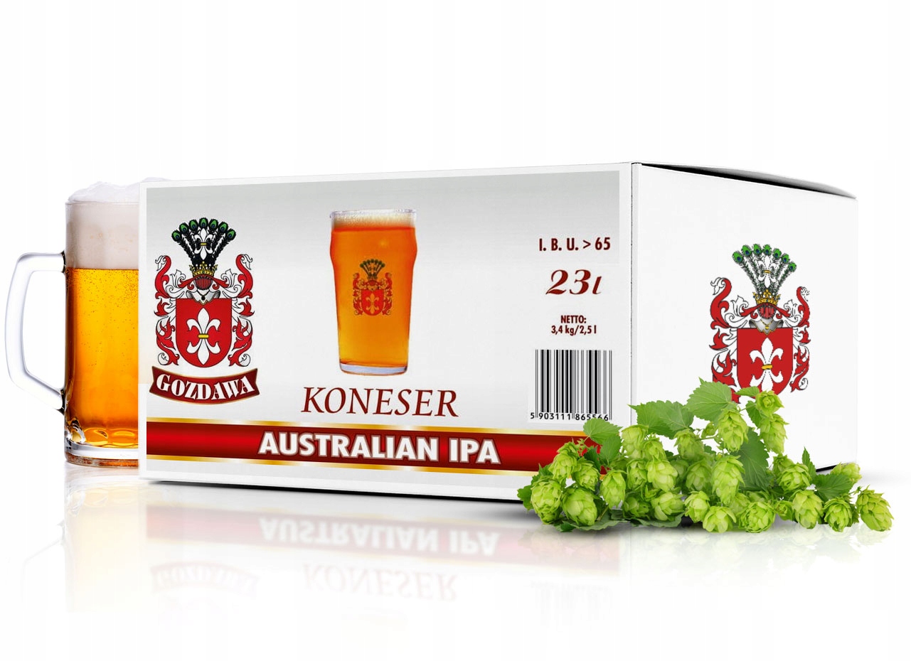 GOZDAWA KONESER AUSTRALIAN IPA 23L 2 puszki słodu! - Gozdawa | Sklep ...