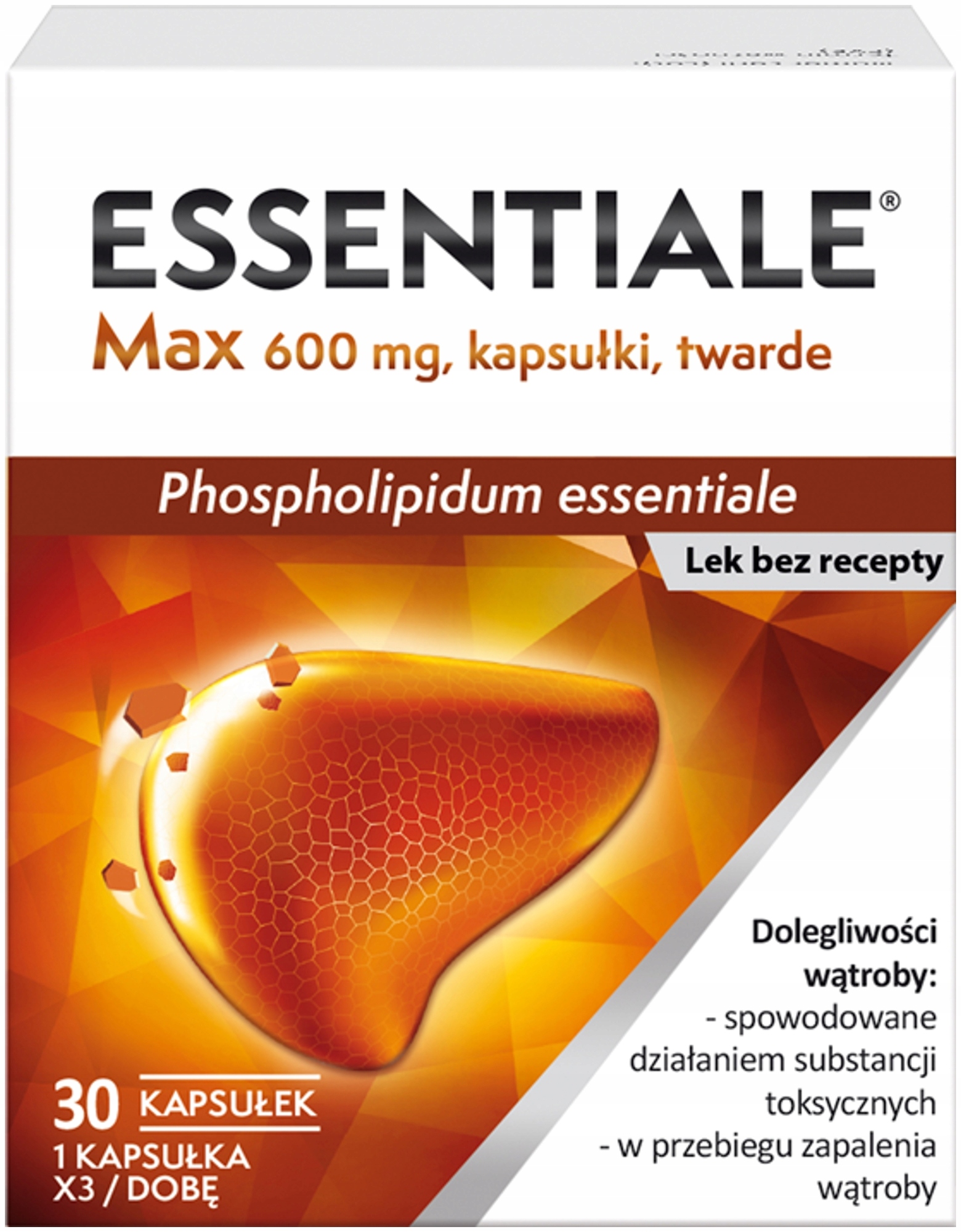 Essentiale Max Na wątrobę 600 mg 30 kapsułek (5909991034474) • Cena ...