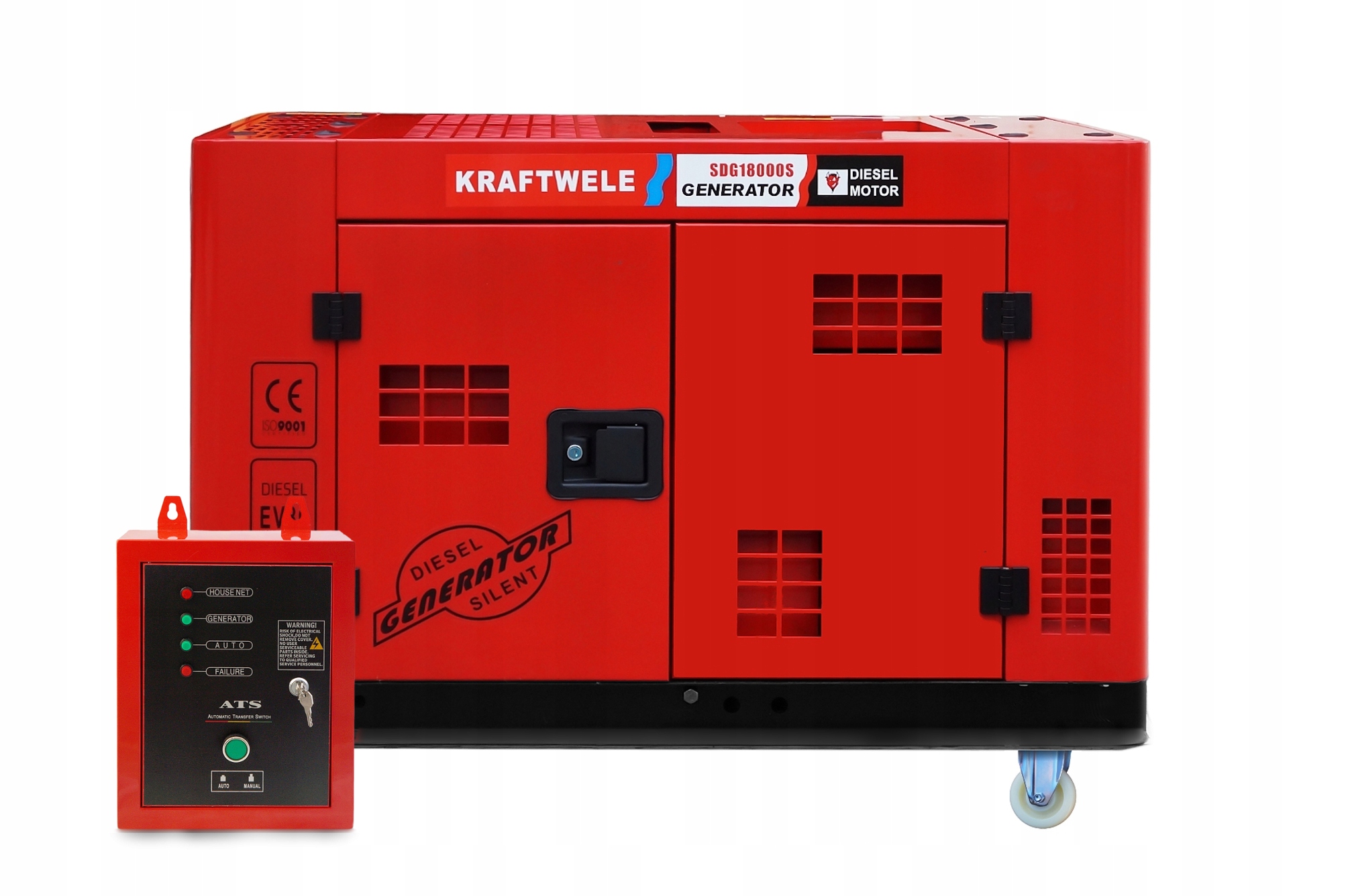 Agregat prądotwórczy przenośny trójfazowy KrafTWele 14400 W olej napędowy (5906335000997) • Cena ...