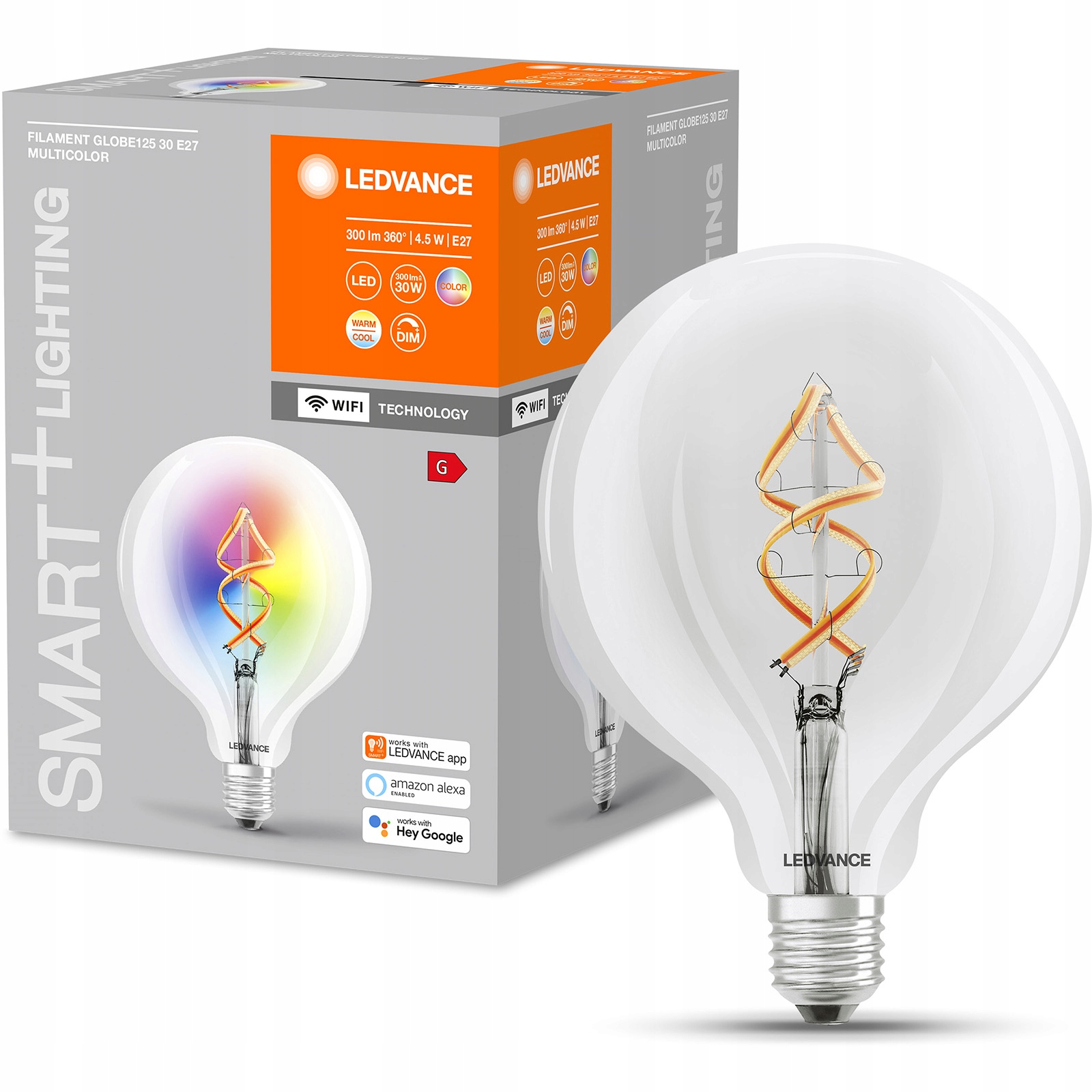 LEDVANCE SMART+ Filament Globe RGBW 30 4.5 W/2700 (4058075609938) • Cena, Opinie • Źródła ...