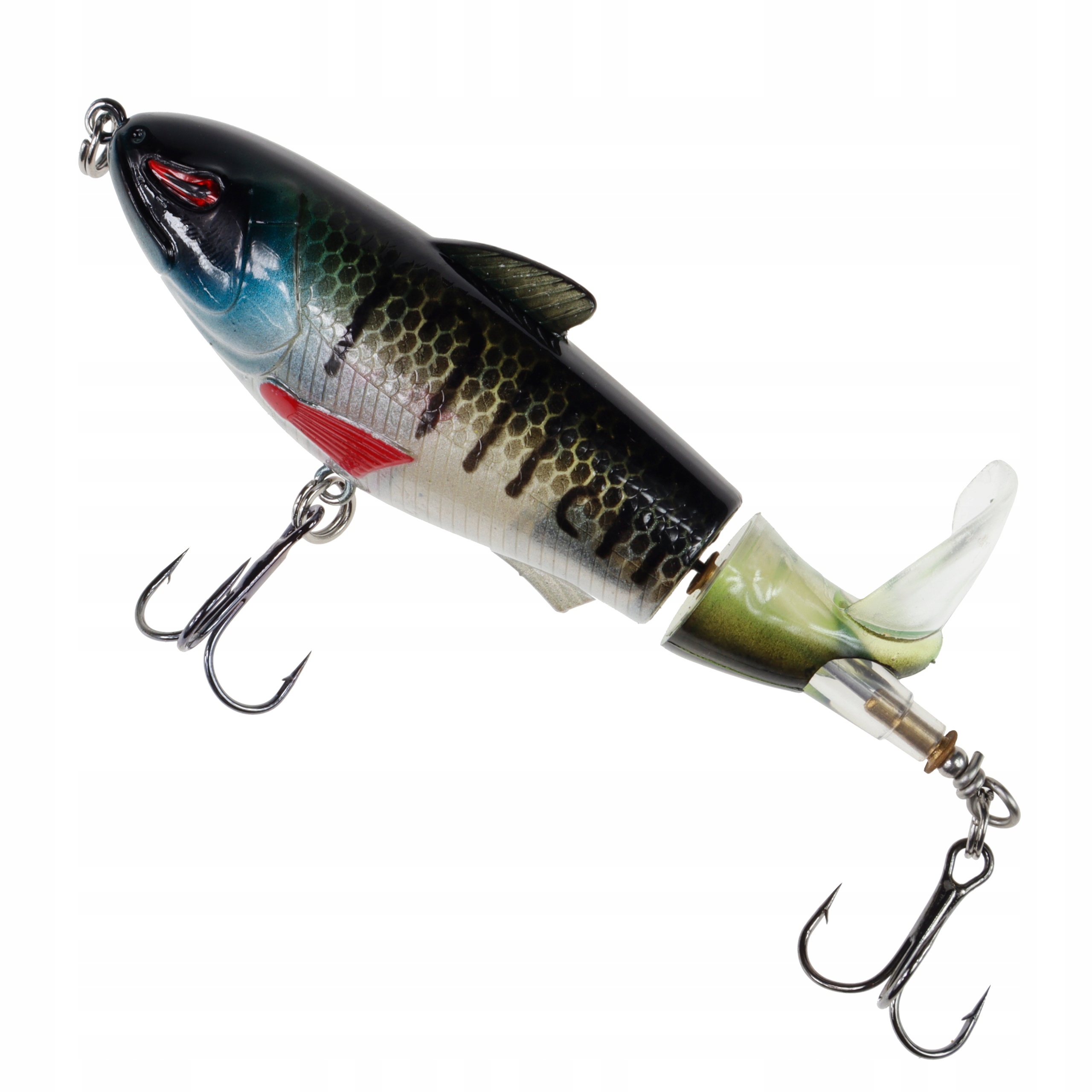 Wobler powierzchniowy z obrotową płetwą Popper Flopper szczupak sum ...