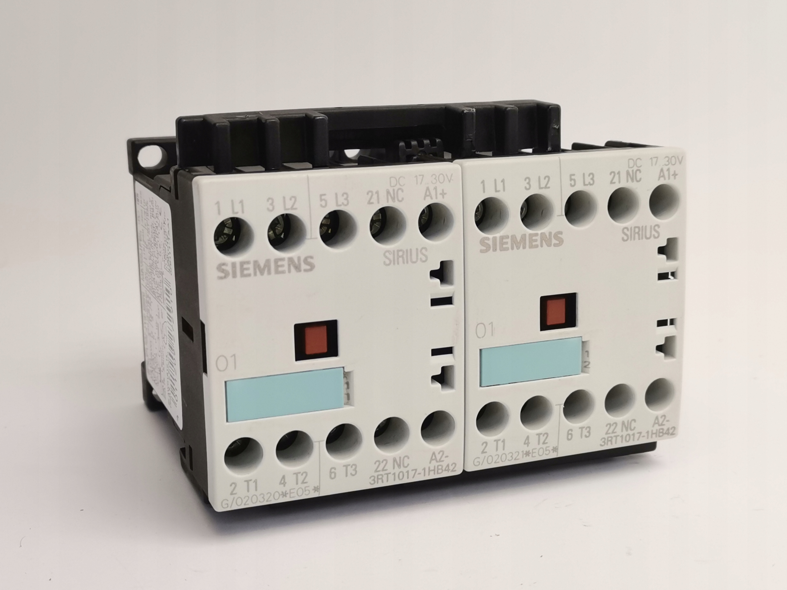 Siemens 3RT1017-1HB42 stycznik 5,5kW Prawo-Lewo z blokadą mechaniczną ...