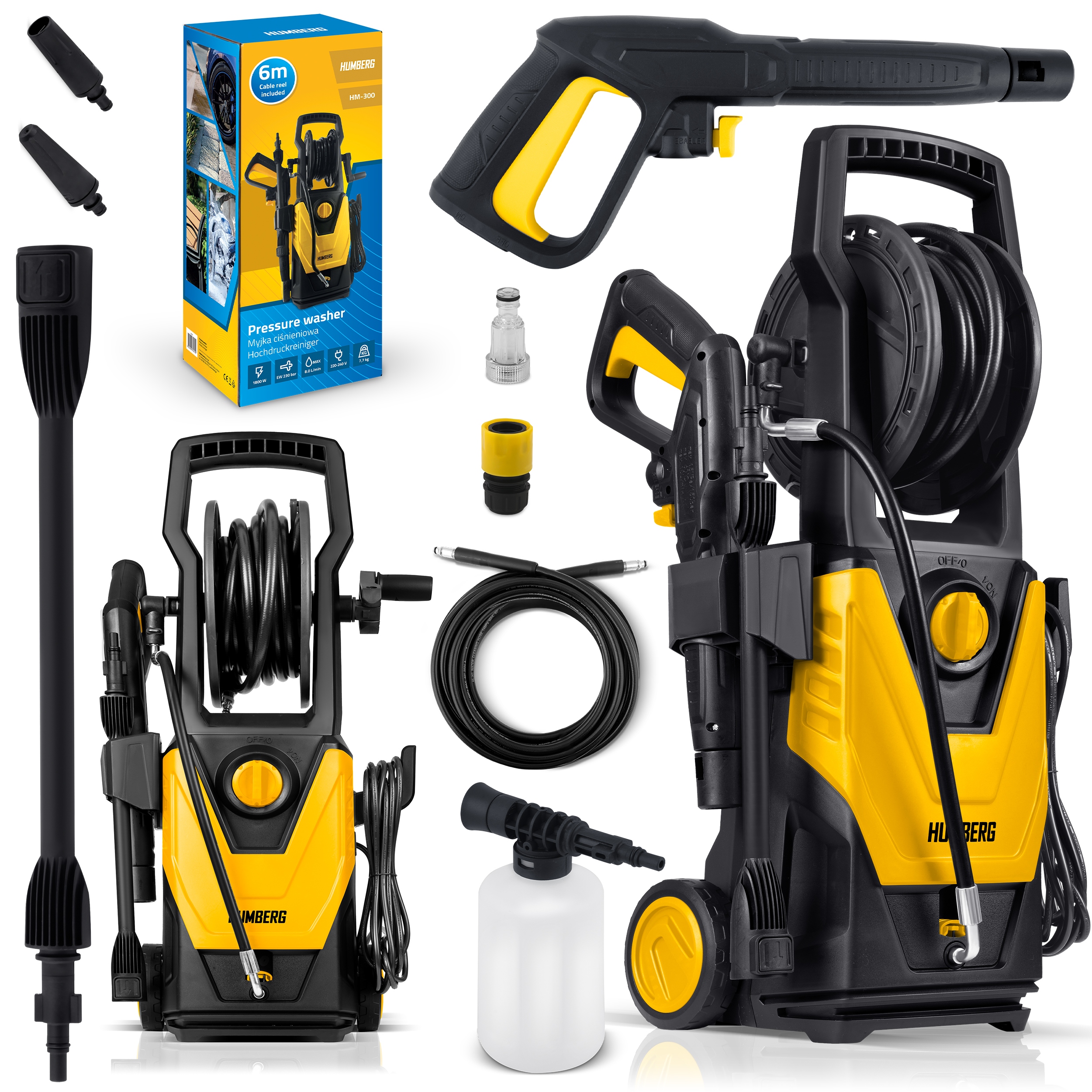 Myjka ciśnieniowa HUMBERG 90 bar 1800 W • Cena, Opinie - Allegro