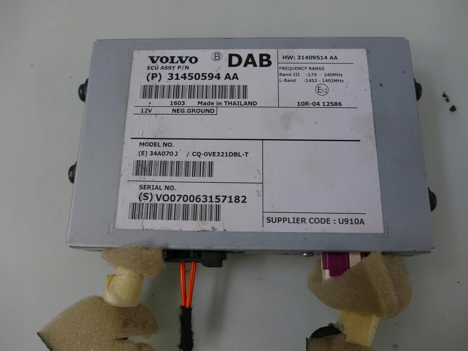 VOLVO XC60 I LIFT MODUŁ RADIA DAB STEROWNIK WZMACNIACZ S60 V60 V40 II ...