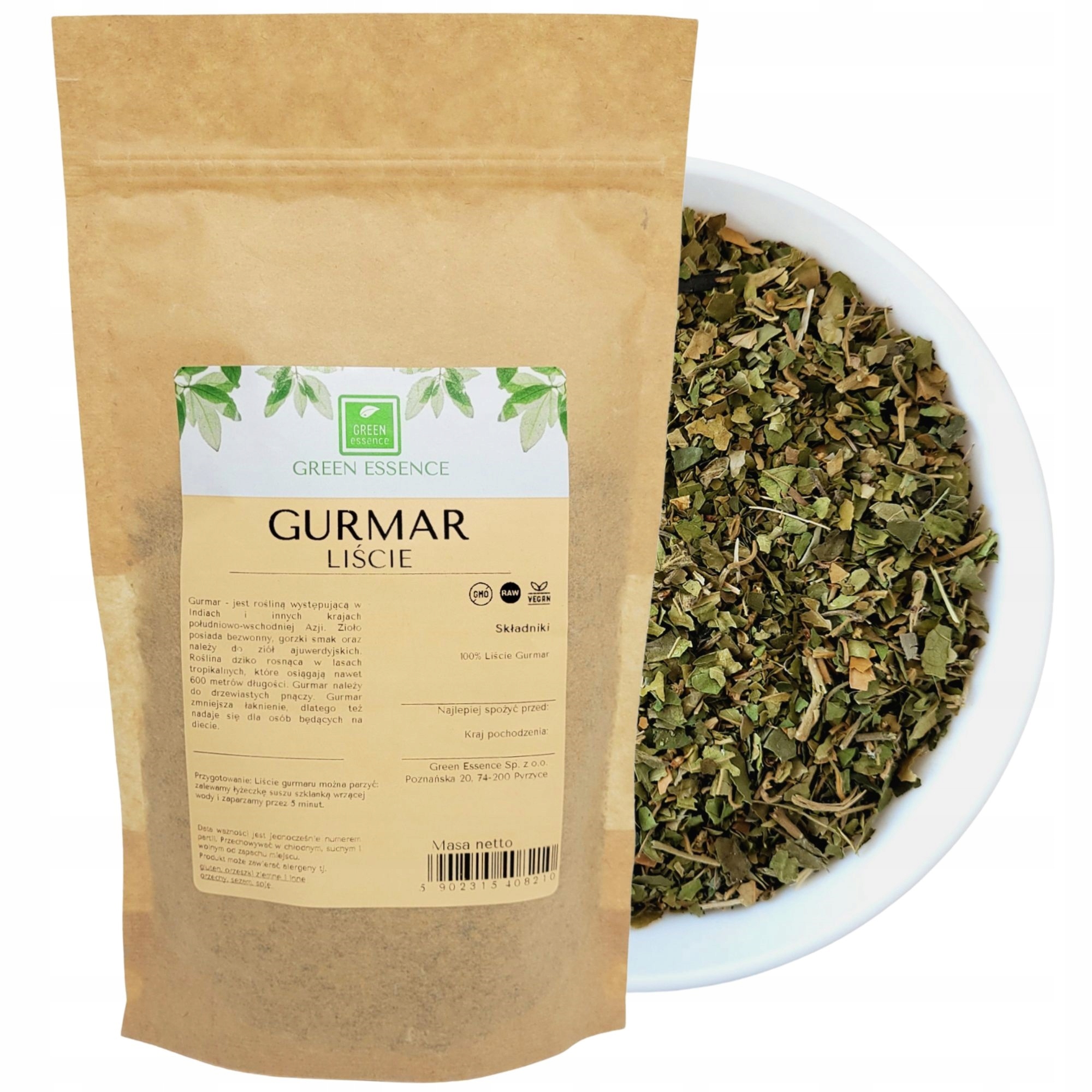 Gurmar Gymnema liść 200g liście suszone gurmaru zioła Herbatka ...