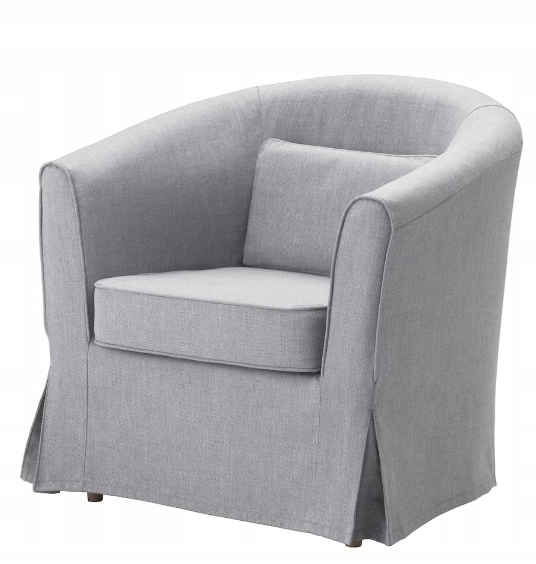 Fotel TULLSTA IKEA, pokrowiec Nordvalla średnioszary • Cena, Opinie ...