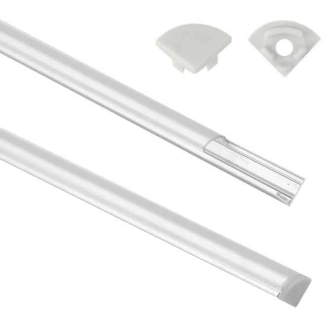 Profil do Taśm LED Narożny Anodowany + klosz transparenty 1m Ecolight ...