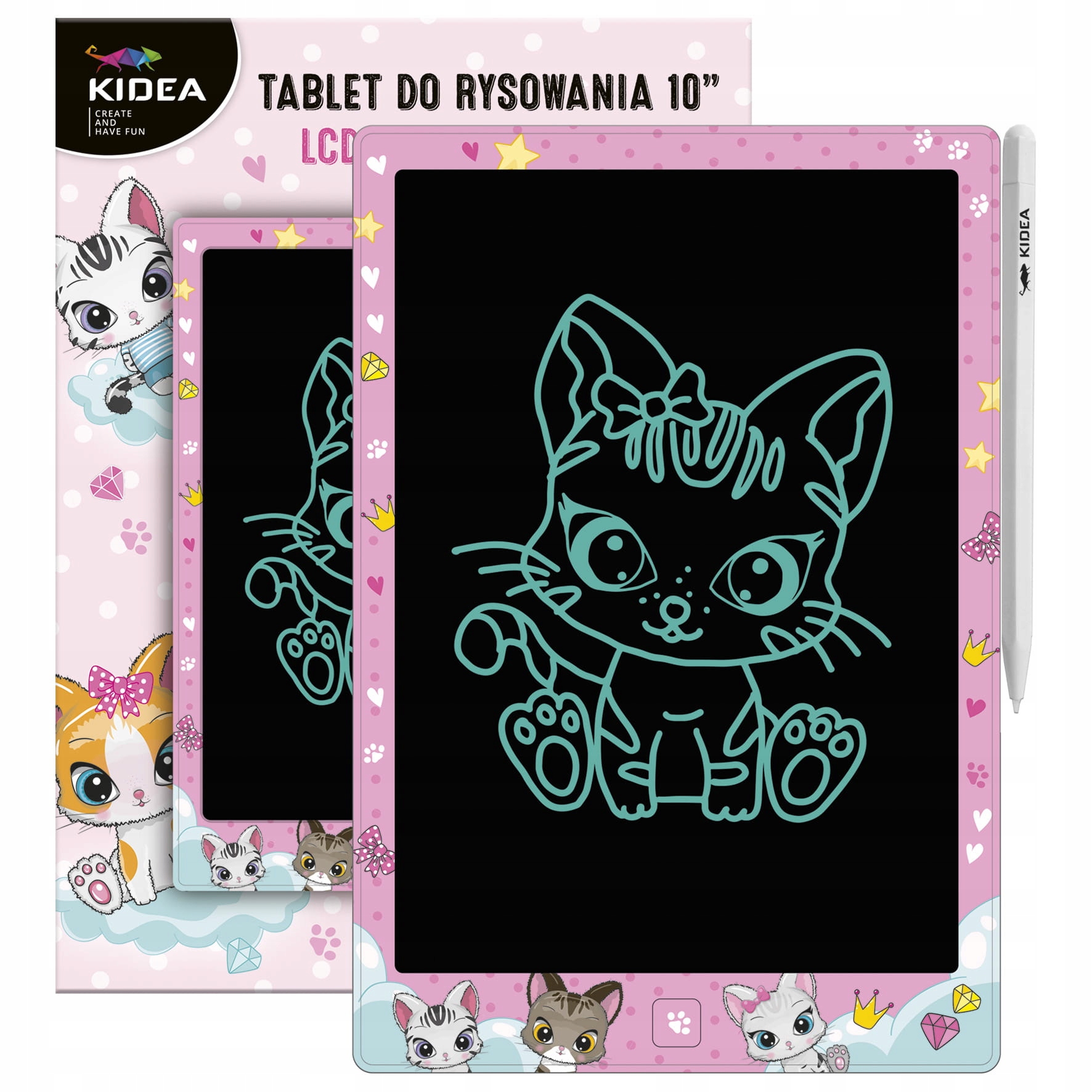 TABLET DO RYSOWANIA KIDEA Z NADRUKIEM KOTY (5901130085576) • Cena ...