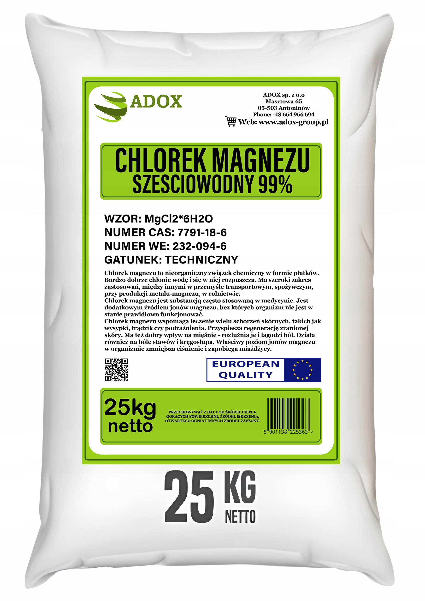 CHLOREK MAGNEZU SZEŚCIOWODNY 1000g 25kg CZDA 99% 13478408624 - Allegro.pl