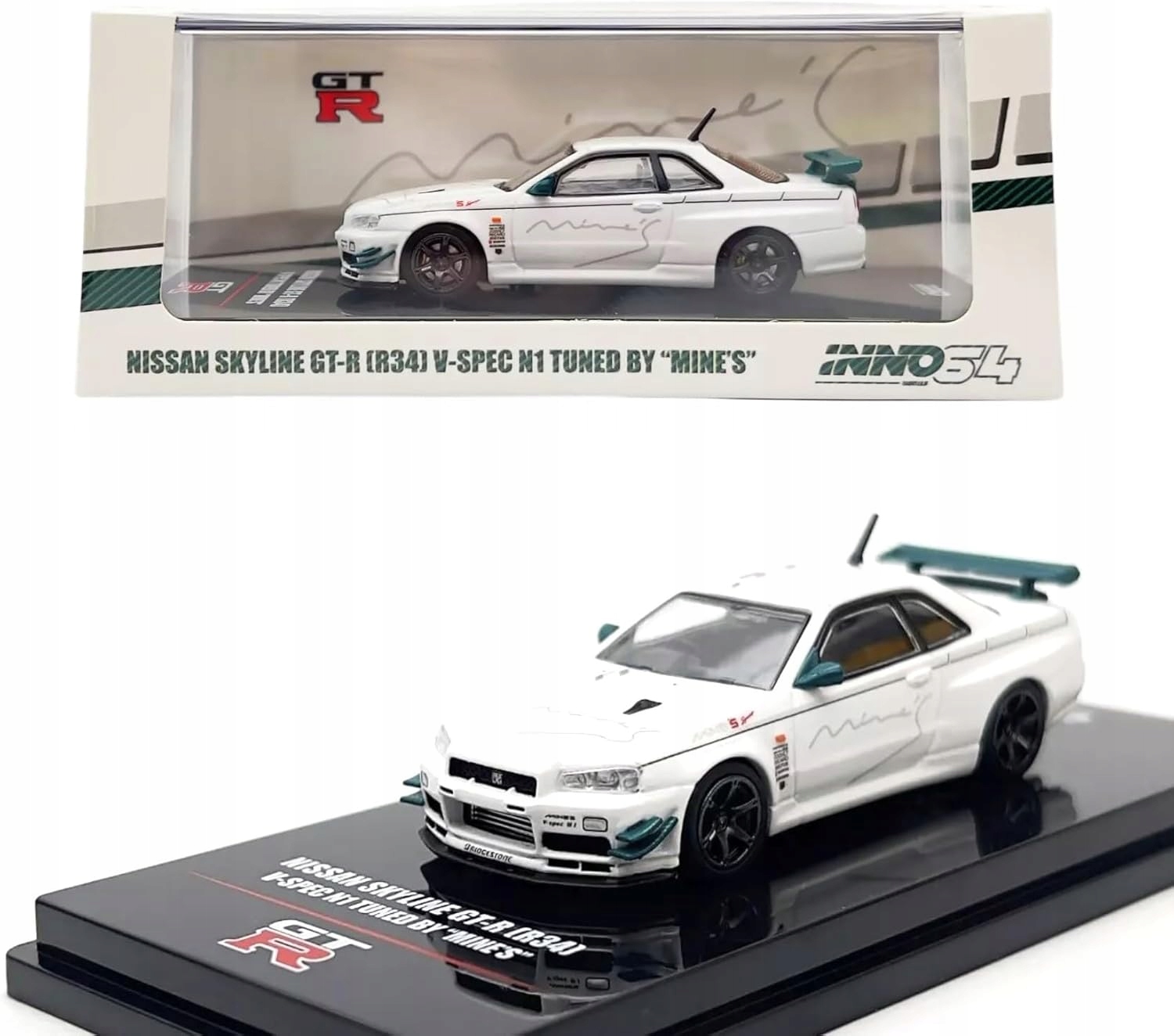 1:64 INNO64 Nissan Skyline GT-r (r34) V-spec tuned by *mine`s* • Cena ...