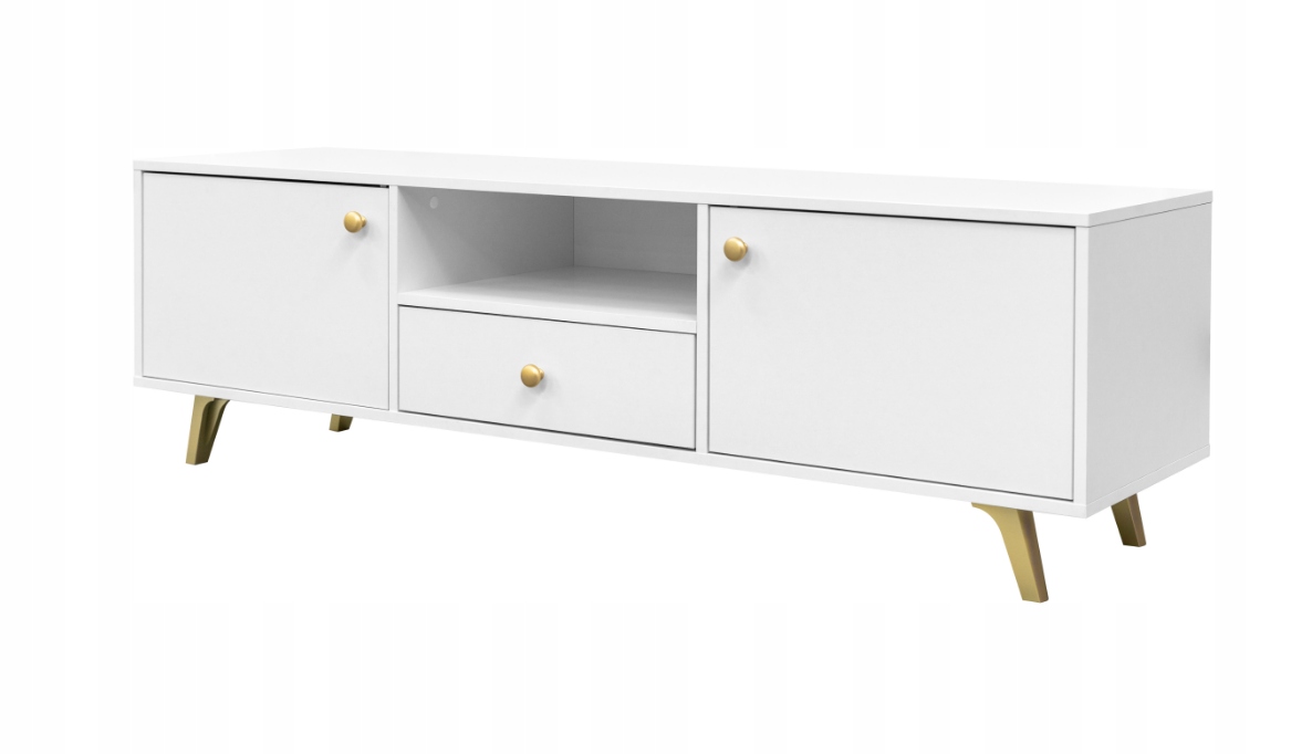 Stolik Rtv Glamour 160 cm WIENA Biała Czarna Błękit Zieleń Śliwka ST ...