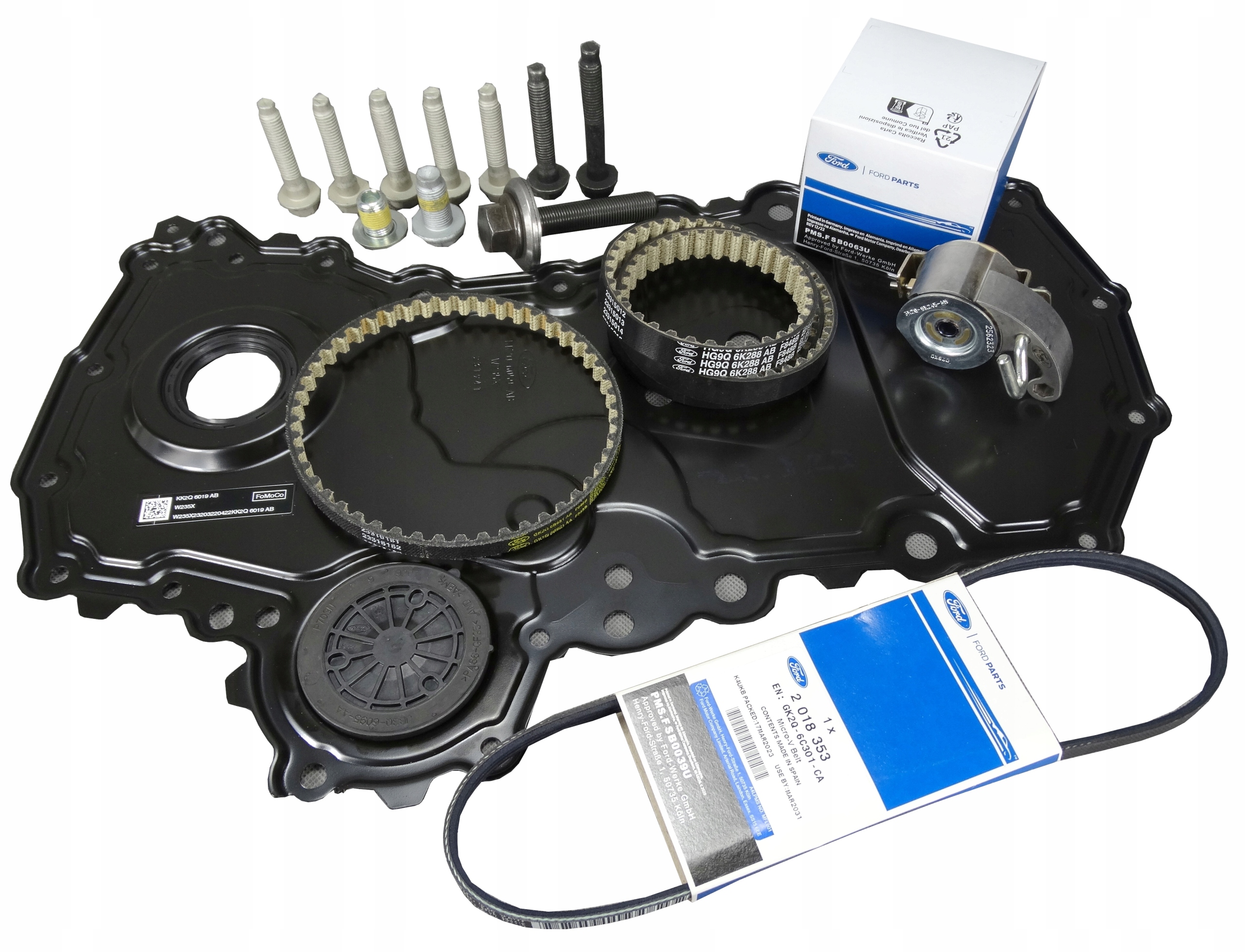 ROZRZĄD + OBUDOWA ROZRZĄDU + PASEK POMPY FORD CUSTOM TRANSIT MK8 2.0D ...