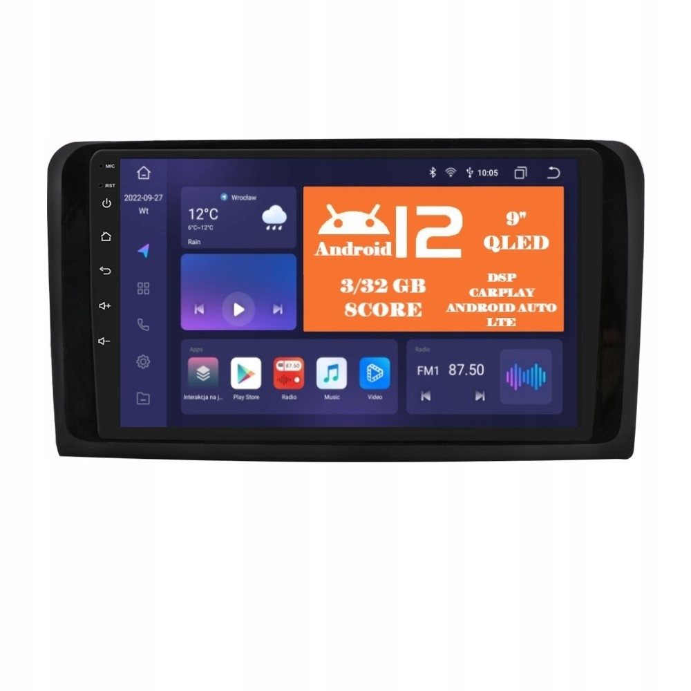 RADIO 2DIN ANDROID MERCEDES ML W164 GL X164 3/32 GB DSP CARPLAY LTE - Sklep, Opinie, Cena w ...