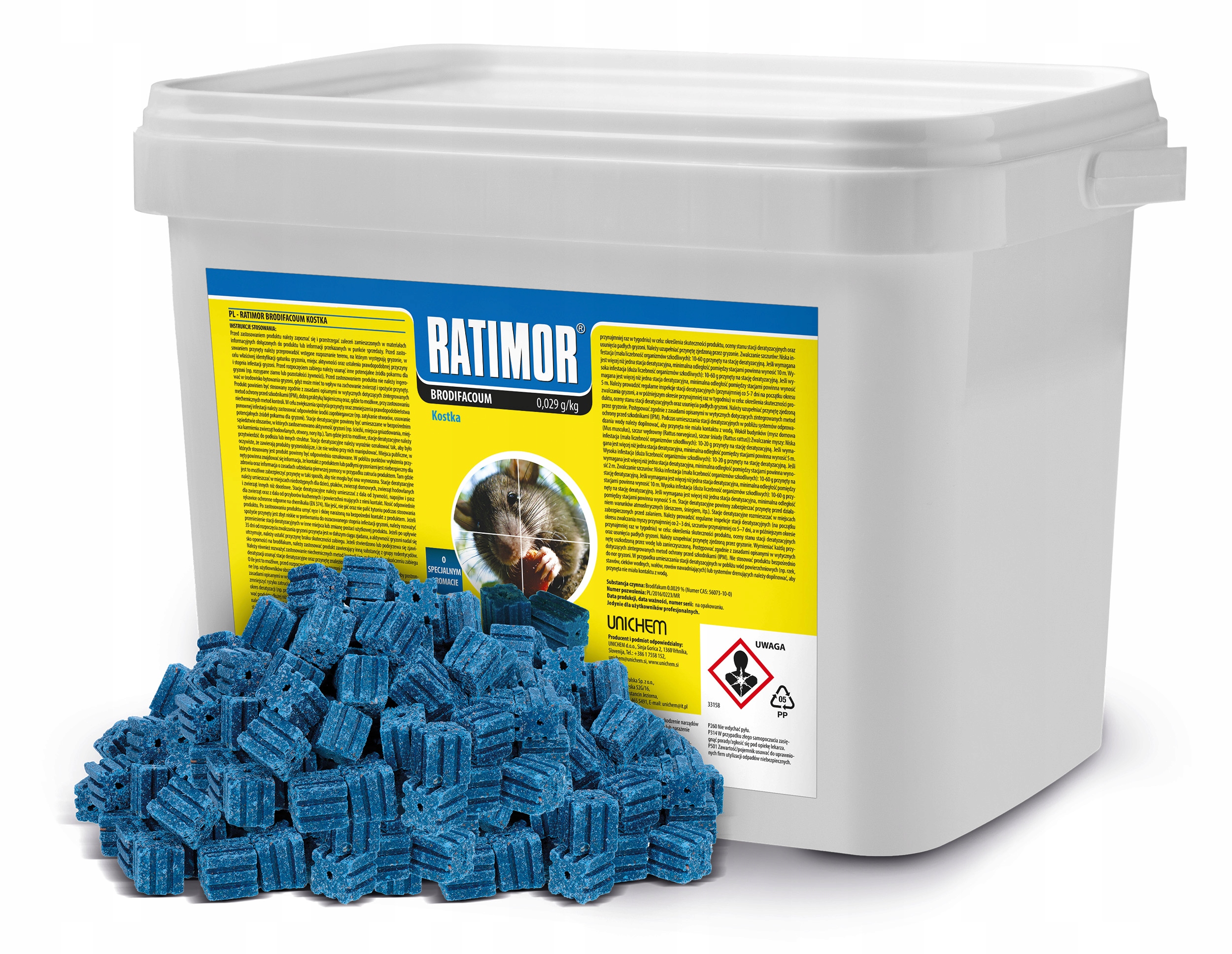 RATIMOR NAJSILNEJŠÍ JED PRE POTKANY MYŠI 3KG