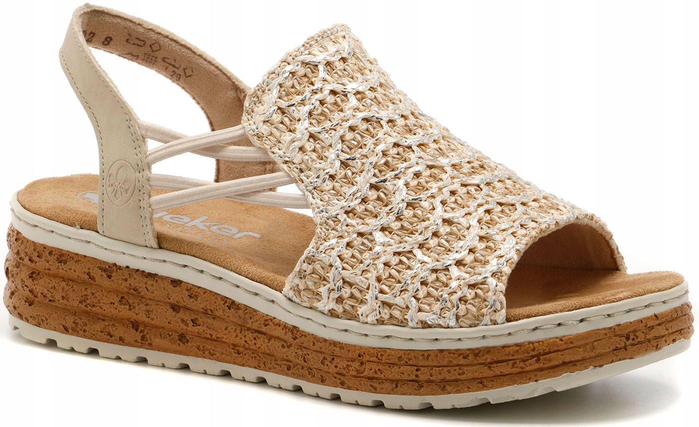 RIEKER-62741-60 beż r37 (4061811243945) • Cena, Opinie • Sandały ...