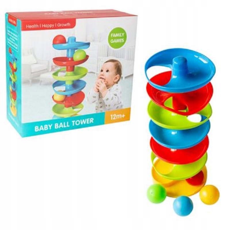 POMYSŁ NA PREZENT DLA DZIECKA DZIECI CHŁOPCA 1 ROK PIRAMIDA WIEŻA KULKI ...