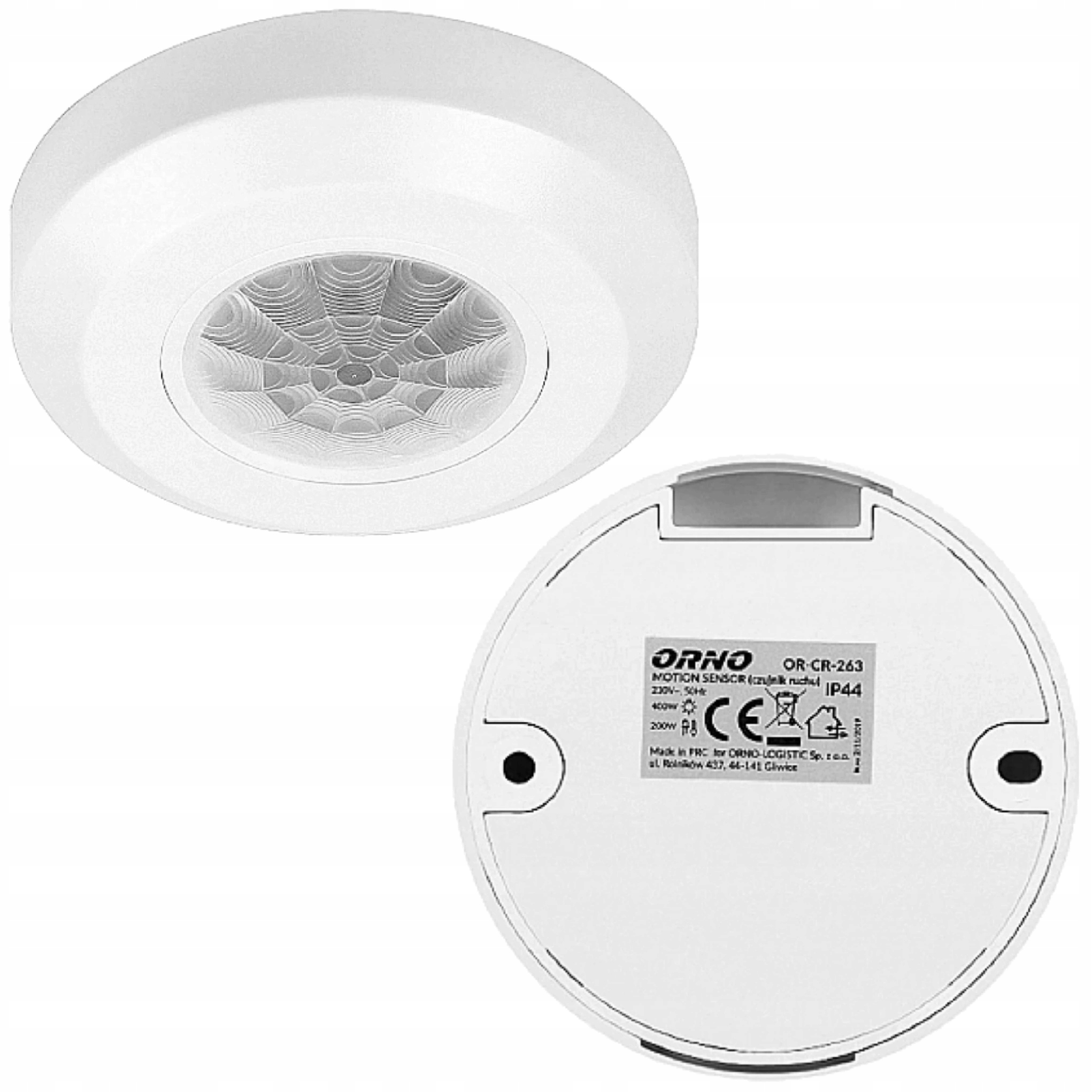 Sufitowy Mini Czujnik Ruchu Natynkowy LED Płaski Sensor 360° 400W IP20 ...