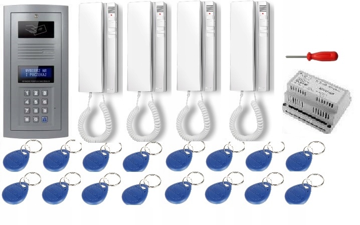 Domofon ELFON OPTIMA 4-rodzinny OP-255R 2 żyły kod • Cena, Opinie 13755840545 • Allegro