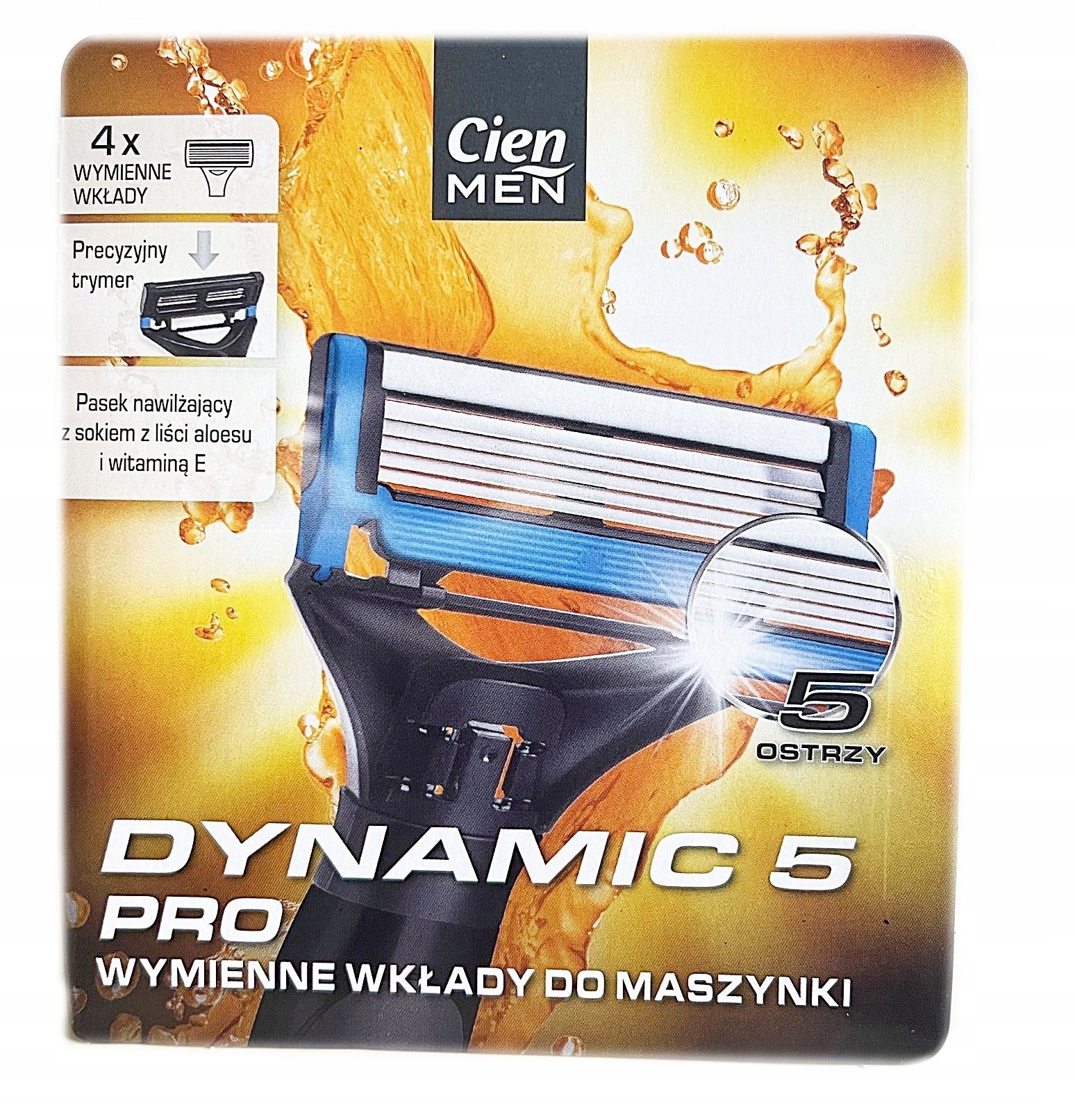 Wkłady do maszynki Cien Men Dynamic 5 Pro 4 szt. • Cena, Opinie - Allegro