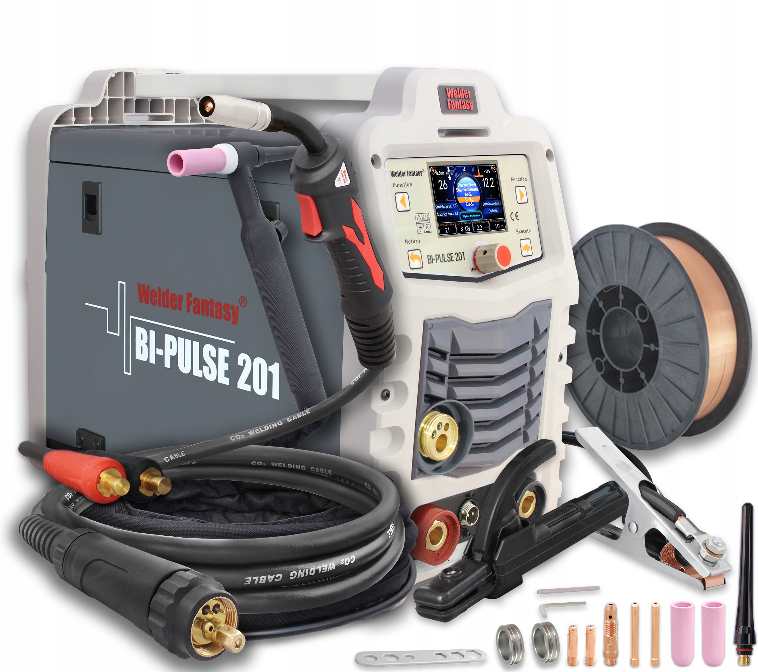 PÓŁAUTOMAT SPAWALNICZY MIGOMAT BI-PULS 201 SPAWARKA MIG MAG TIG DRUT (5906150832124) • Cena ...