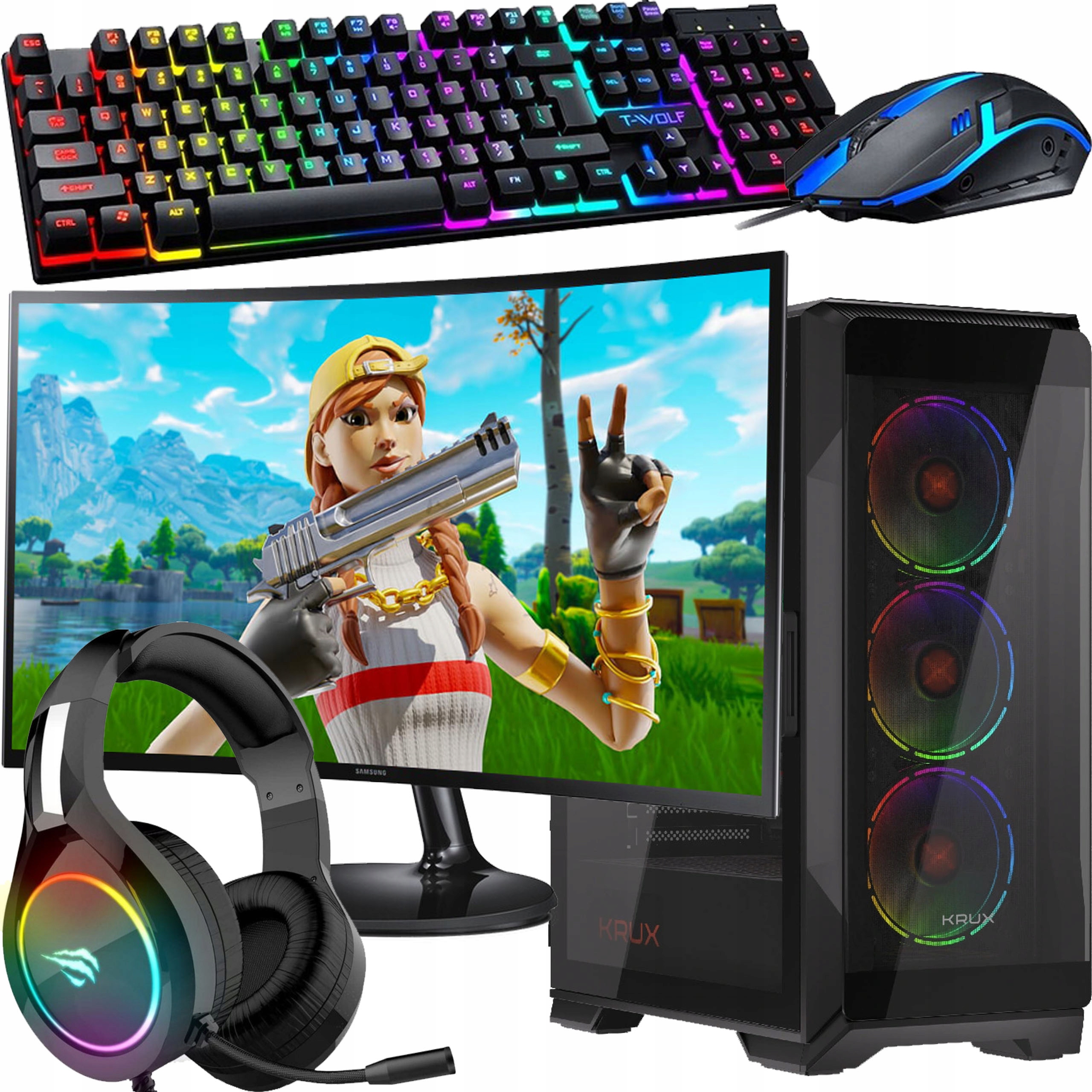 ZESTAW KOMPUTER DO GIER|GAMINGOWY|RTX3050|I5 12400F|32GB DDR5|WIN11 ...