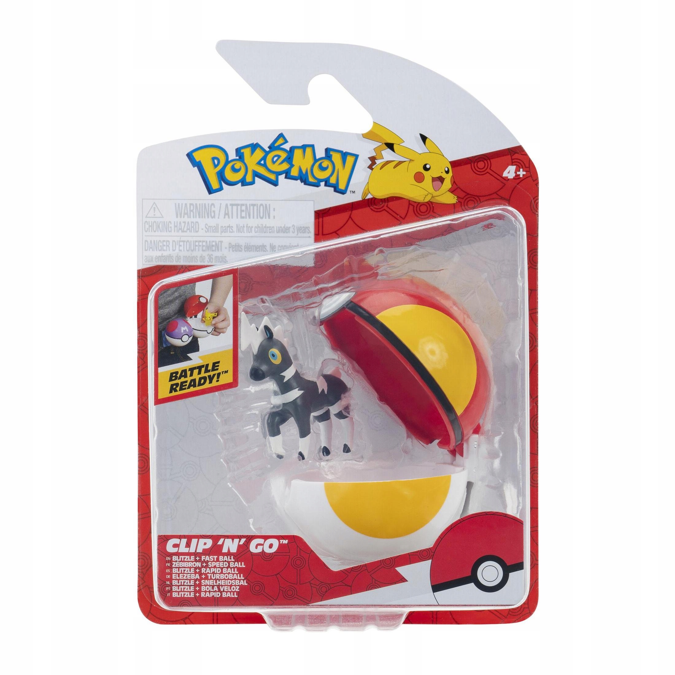 Pokemon Zestaw POKEBALL Clip N Go S20 FAST BALL + Figurka BLITZLE ...