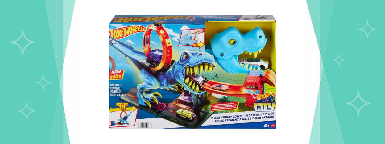 Hot Wheels City Pętla T-Rexa – zestaw do zabawy - Premiera na Allegro.pl