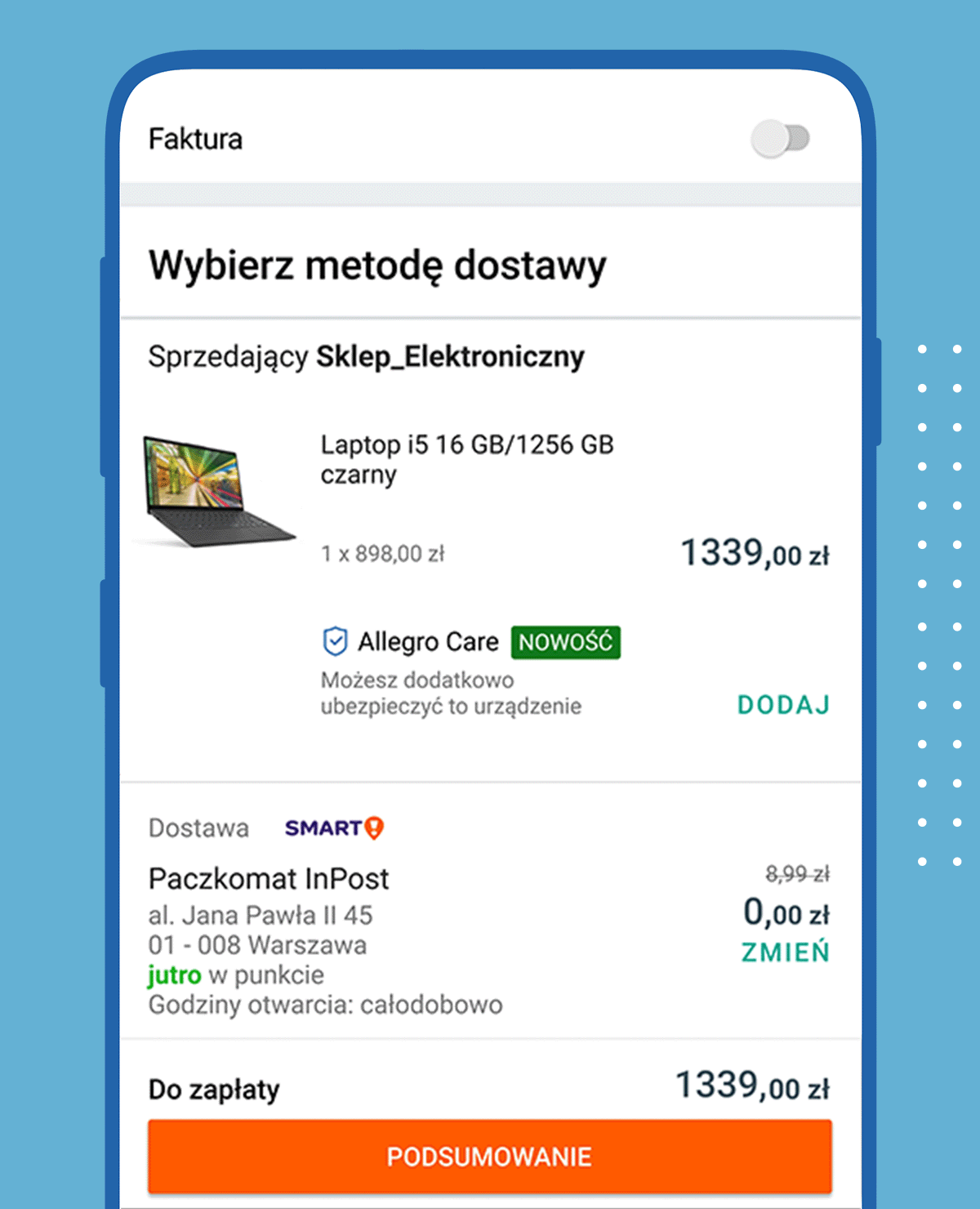 Allegro Care - dodatkowe ubezpieczenie Twojego urządzenia