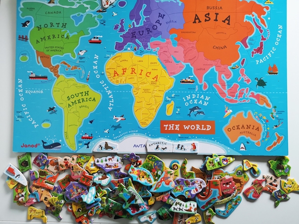 Janod Puzzle magnetyczne: mapa świata – recenzja - Allegro.pl