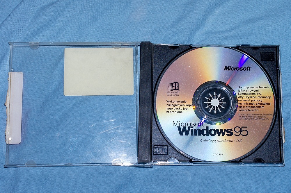 Windows 95 płyta CD Klucz Certyfikat Instrukcja | Warszawa | Kup teraz na Allegro Lokalnie