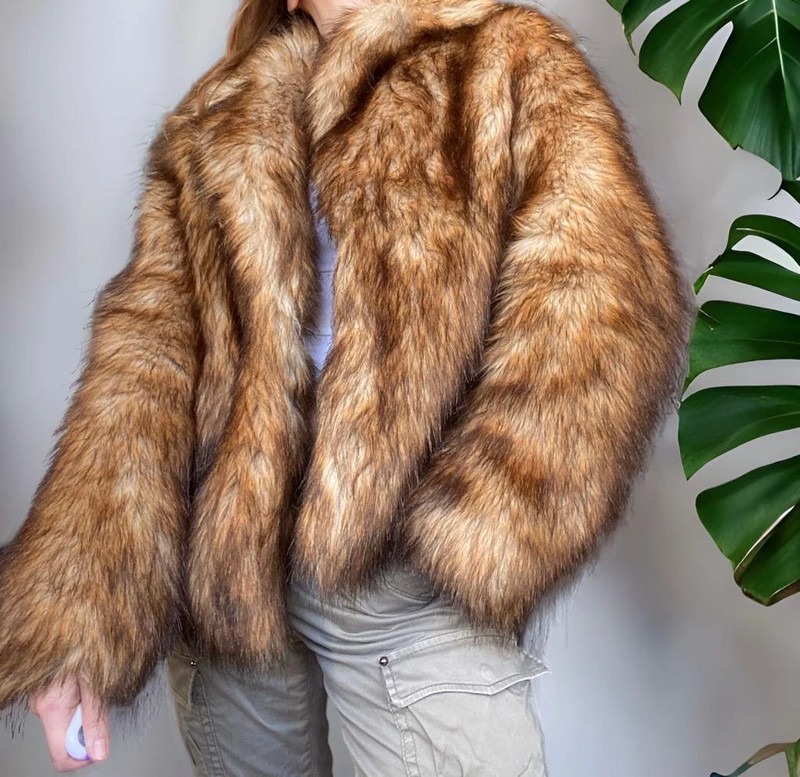 Sztuczne futro futerko HM brązowe r L | Olsztyn | Kup teraz na Allegro ...