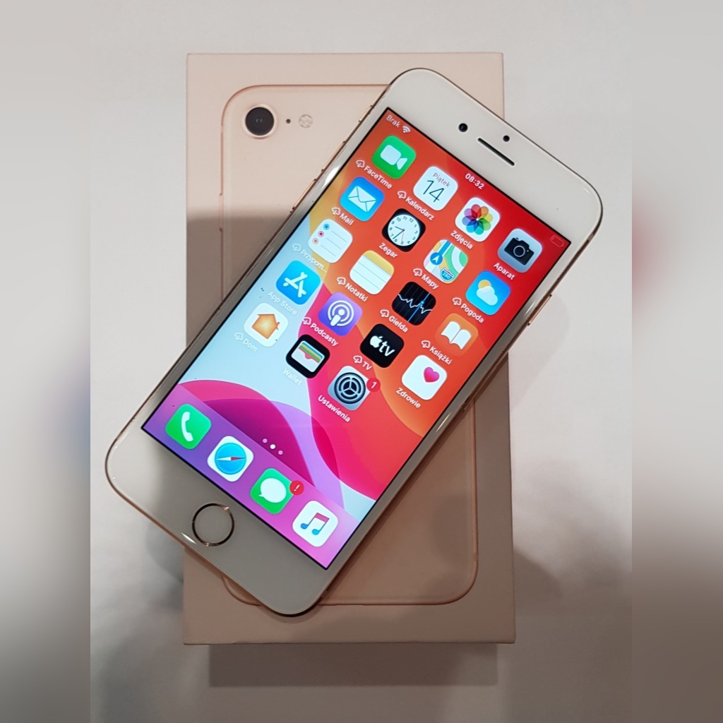 Apple iPhone 8 64GB Rózowy komplet | Drezdenko | Ogłoszenie na Allegro ...