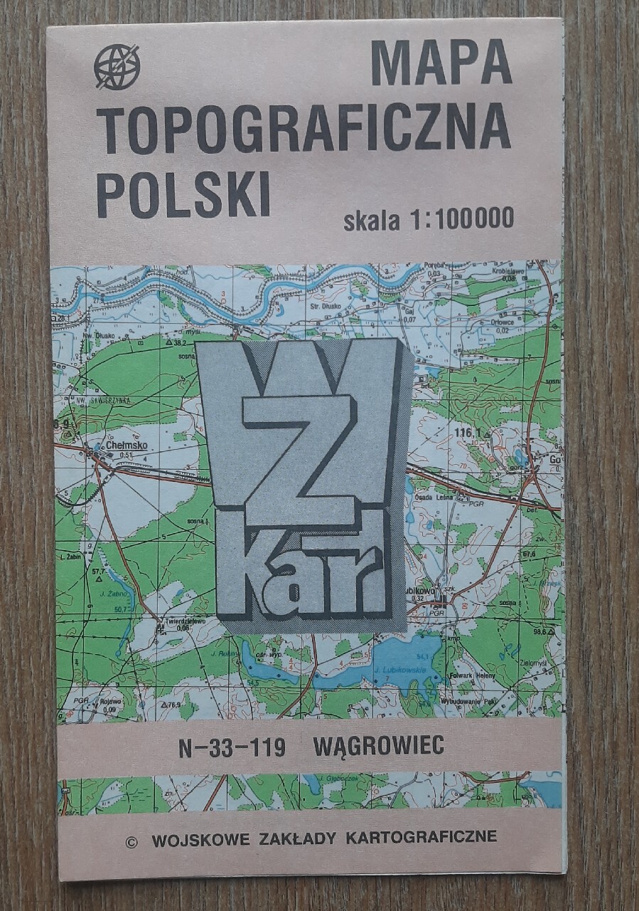 Mapa Topograficzna Polski Wągrowiec | Gdańsk | Kup teraz na Allegro Lokalnie