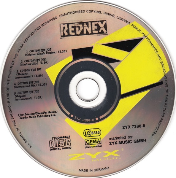 Rednex – Cotton Eye Joe - Maxi CD | Tarnowskie Góry | Kup teraz na ...