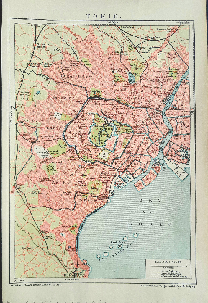 Japonia Tokio plan miasta 1909 | Katowice | Kup teraz na Allegro Lokalnie