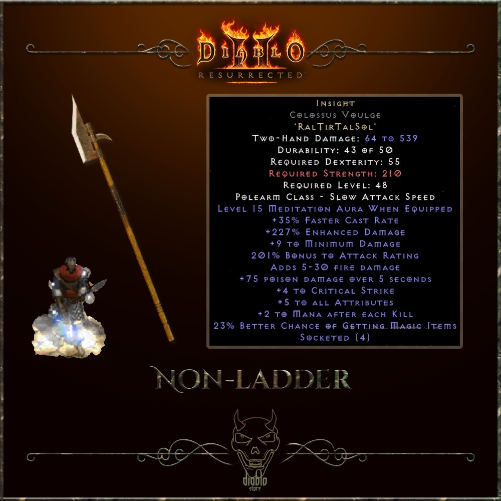 Diablo 2 Resurrected Insight CV Olśnienie Merc D2R | Kraków | Kup teraz ...