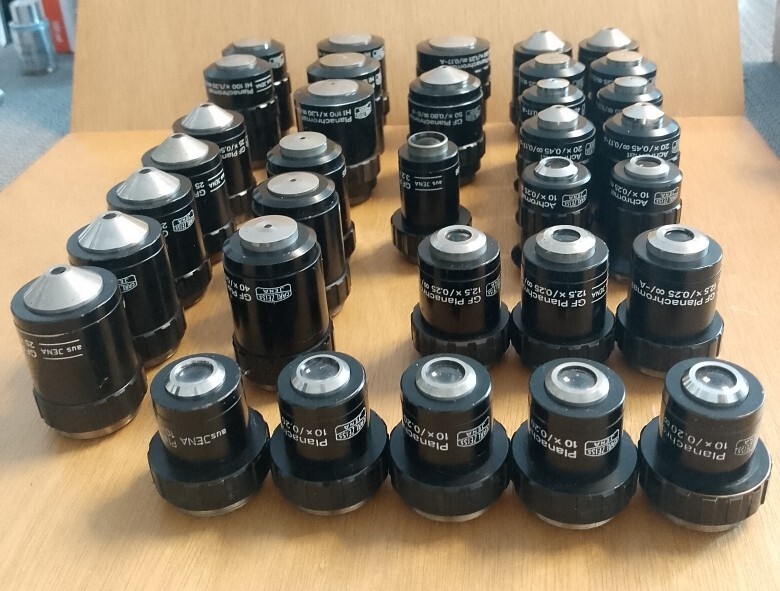 Obiektyw M25 Carl Zeiss Jena mikroskop Jed Jenalab Jenaval Jenalumar ...