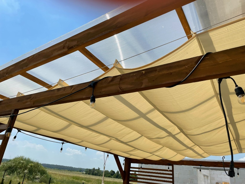 ROLETA RZYMSKA POZIOMA – zadaszenie pergoli tarasu | Warszawa | Kup ...