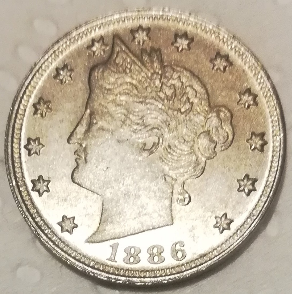 USA 5 cents 1886 Liberty Nickel pięć centów moneta | Warszawa ...