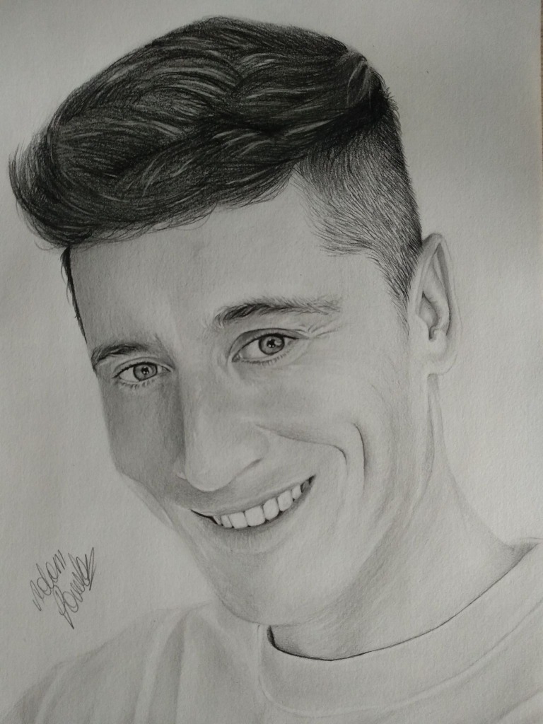 Portret Rysunek Robert Lewandowski | Baruchowo | Kup teraz na Allegro ...