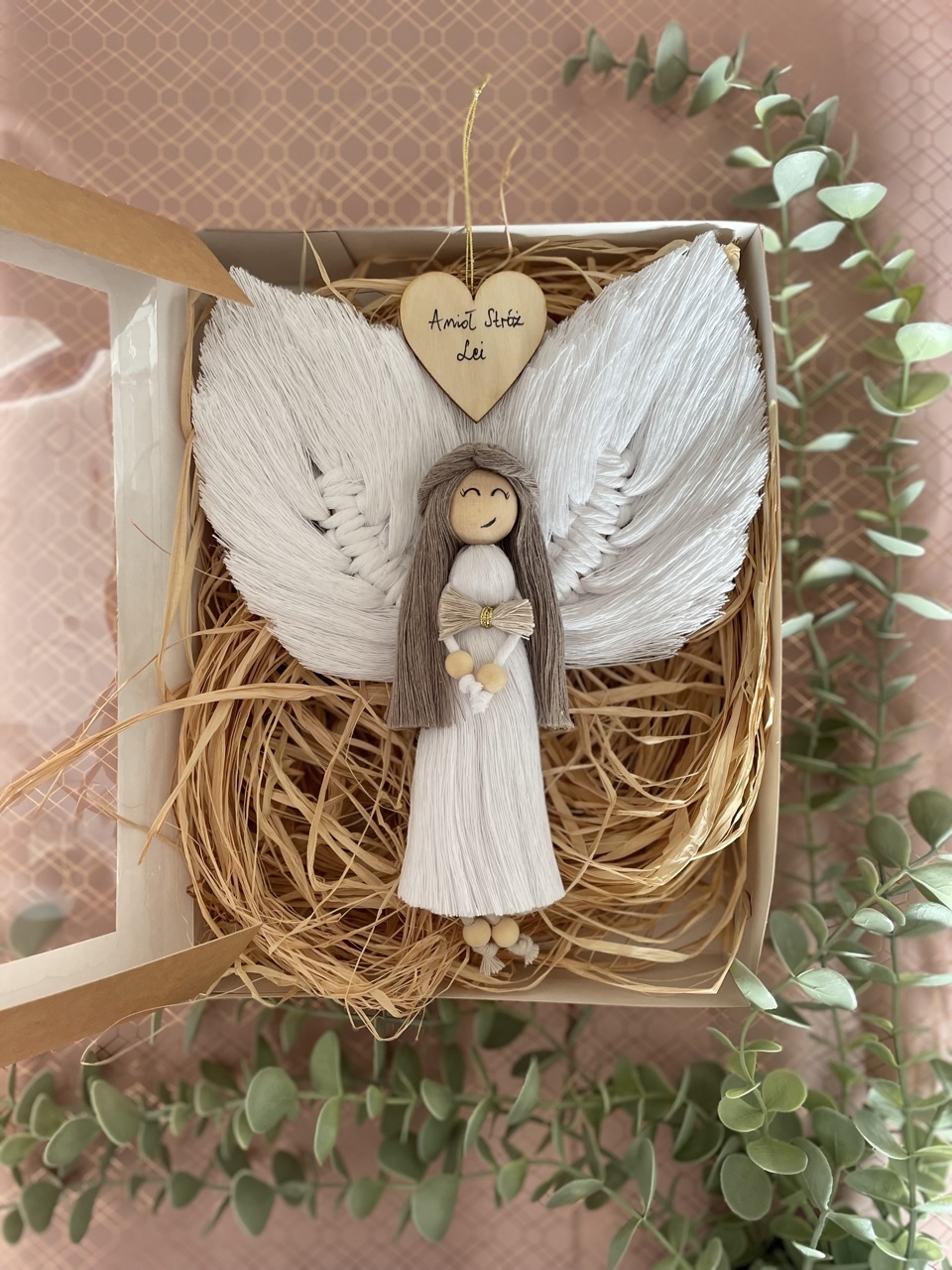 Aniol stroz dla dziewczynki Komunia chrzciny boho | Wrocław | Kup teraz ...