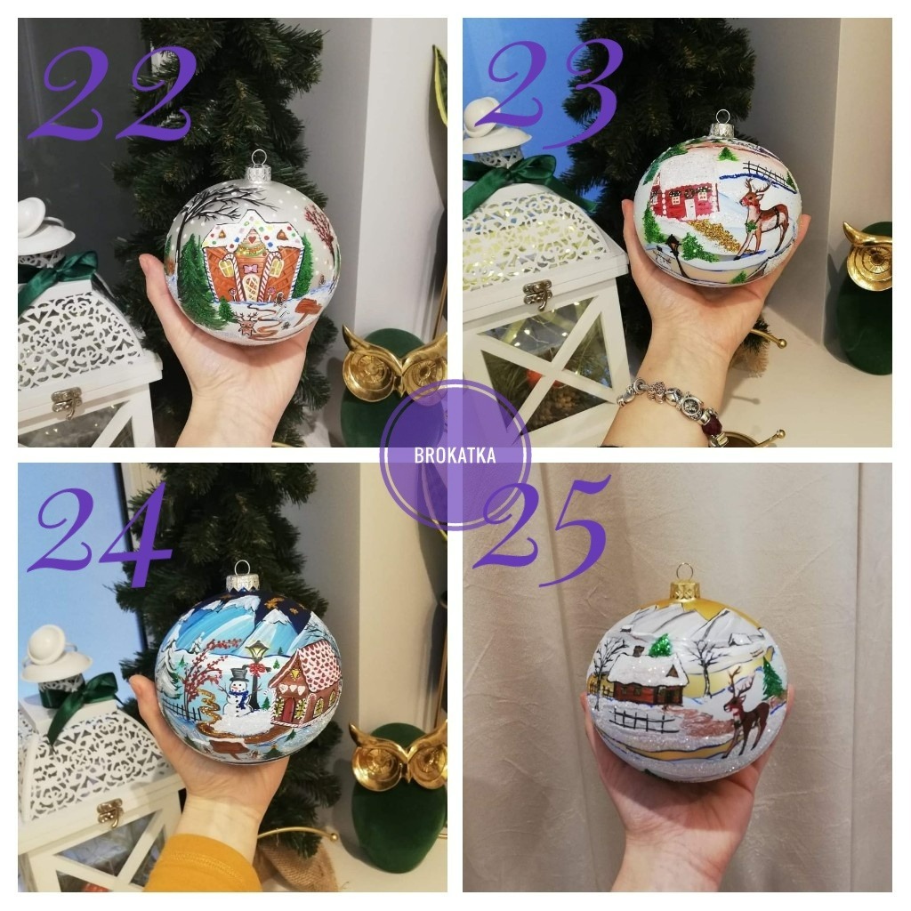 Bombki szklane ręcznie malowane 10 cm !PROMOCJA! | Warszawa | Kup teraz ...