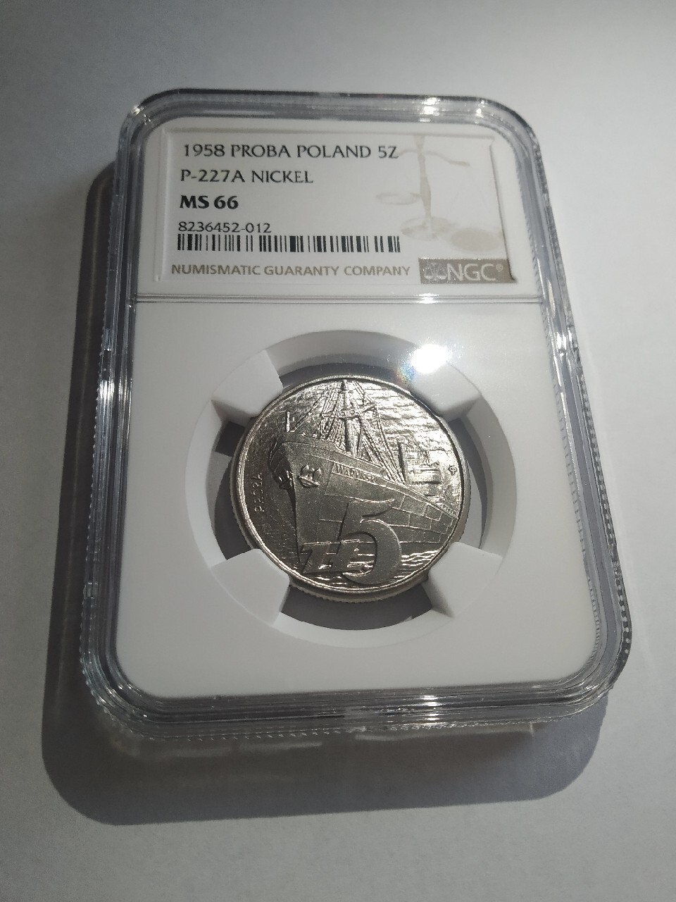 MS66 Waryński 1958 Nikiel Próba 5 złotych NGC | Tarnów | Ogłoszenie na Allegro Lokalnie