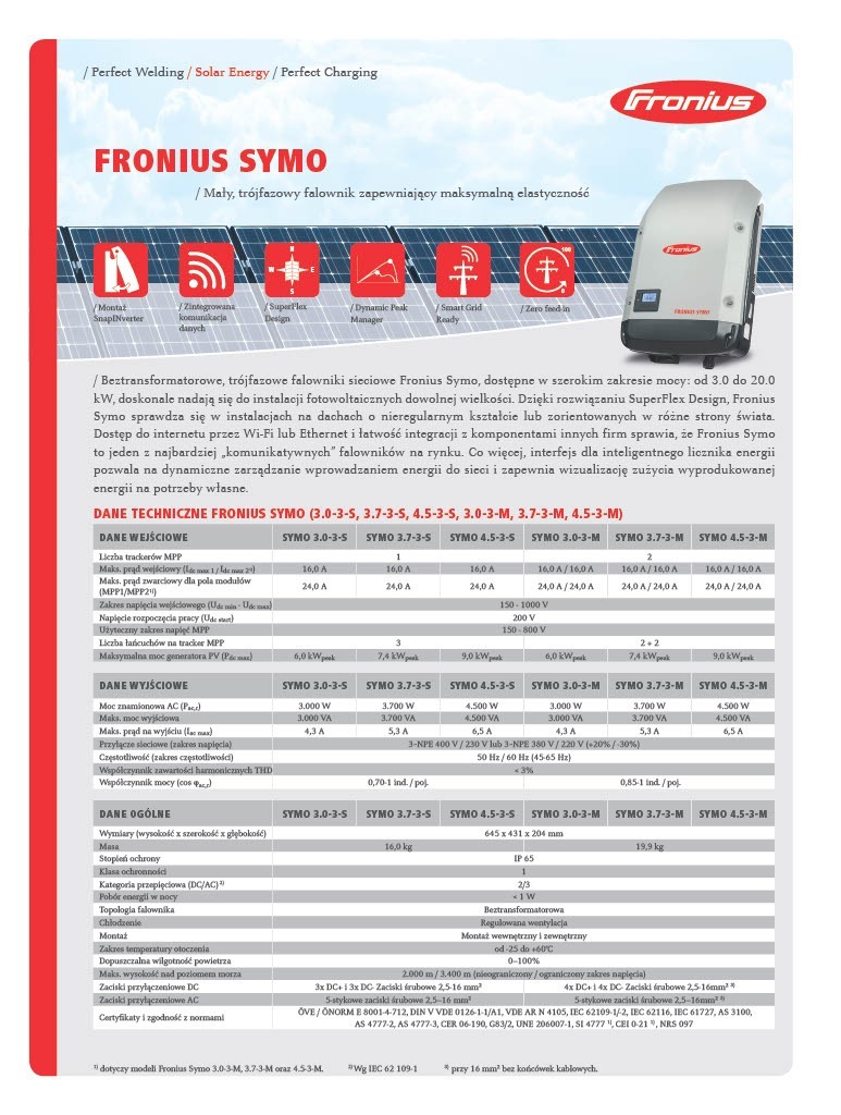 Falownik Fronius Symo 10.0-3-M Light | Łódź | Ogłoszenie na Allegro Lokalnie