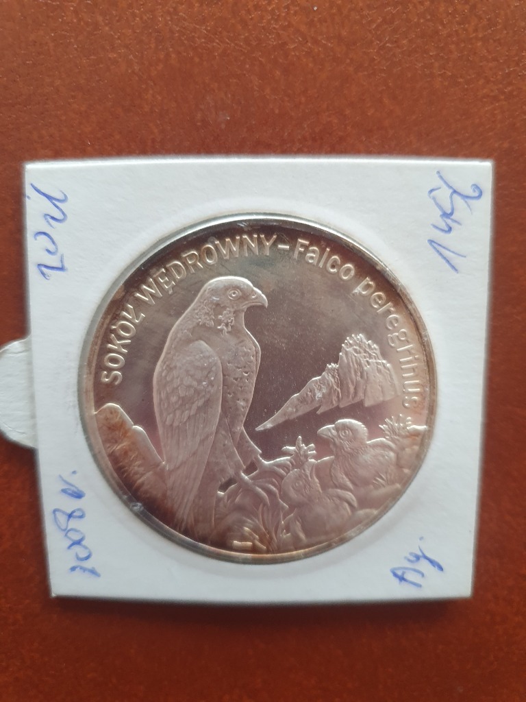 20 zl.Sokol Wedrowny Ag.29,82g.40mm. | trzcianka | Licytacja na Allegro ...