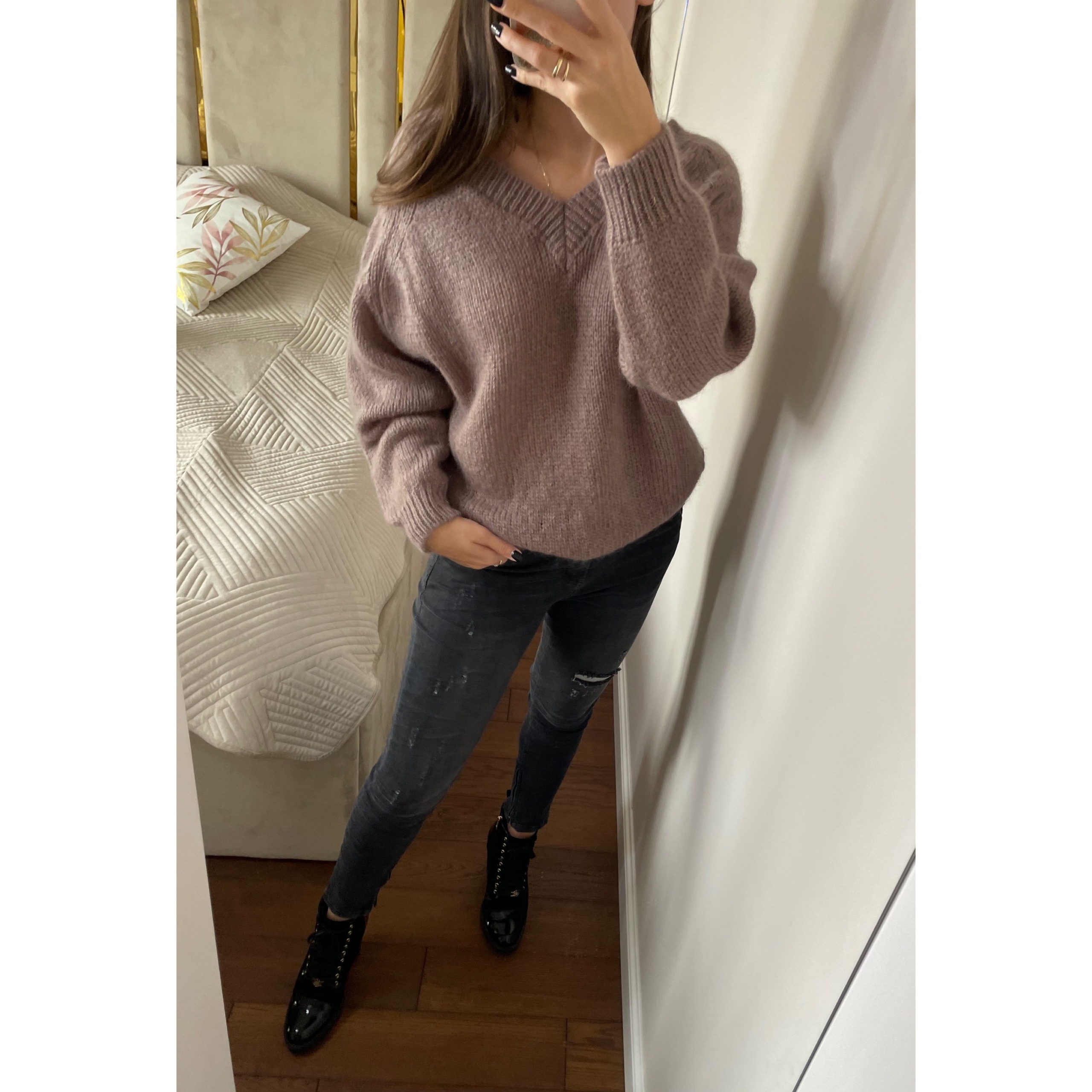 sweter by o la la…! Baby moher wełna FANGO BRĄZ | Radzymin | Kup teraz ...