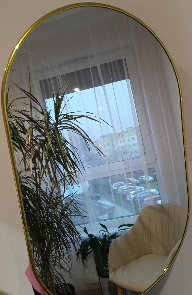 Lustro w złotej ramie z podświetleniem LED | Zielona Góra | Ogłoszenie ...