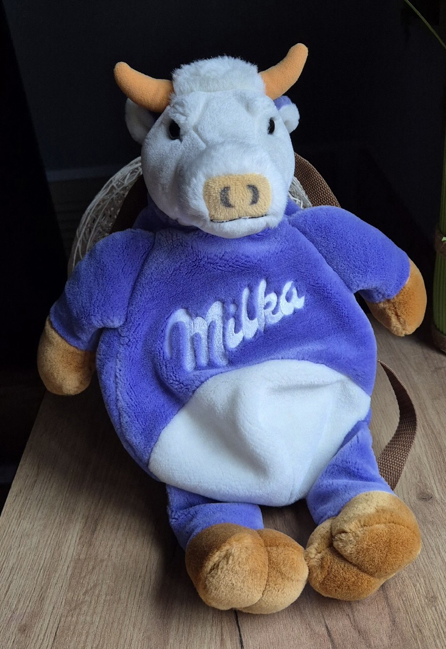 Plecak pluszowy Milka krowa torebka bag jak maskotka | Olsztyn | Kup ...
