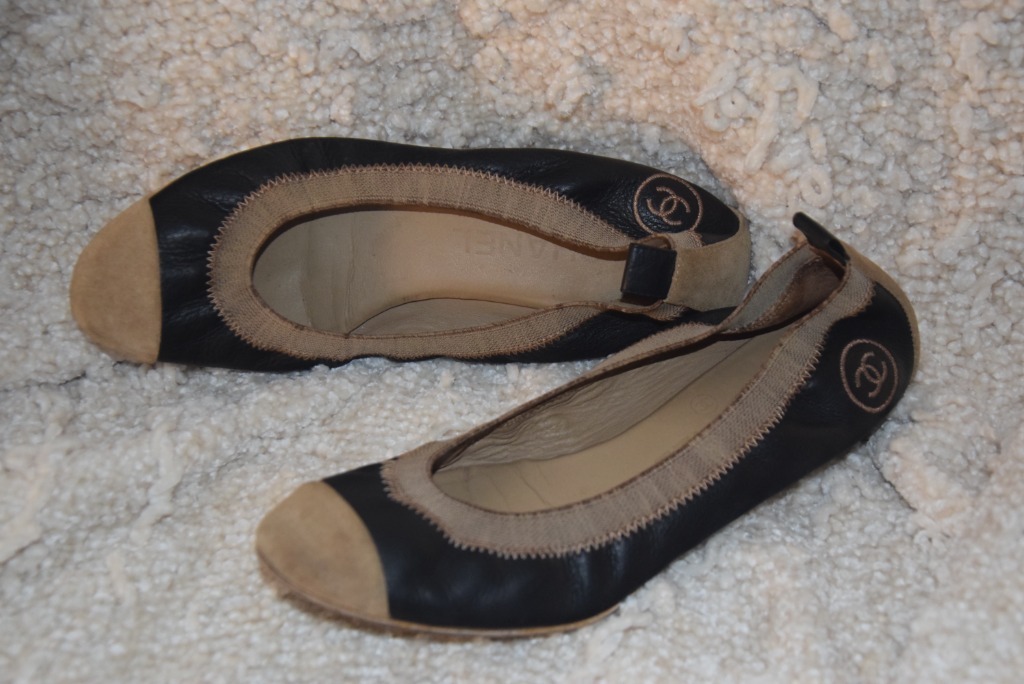 Chanel baleriny balerinki skórzane 37 5 G26642 | Myszków | Kup teraz na ...