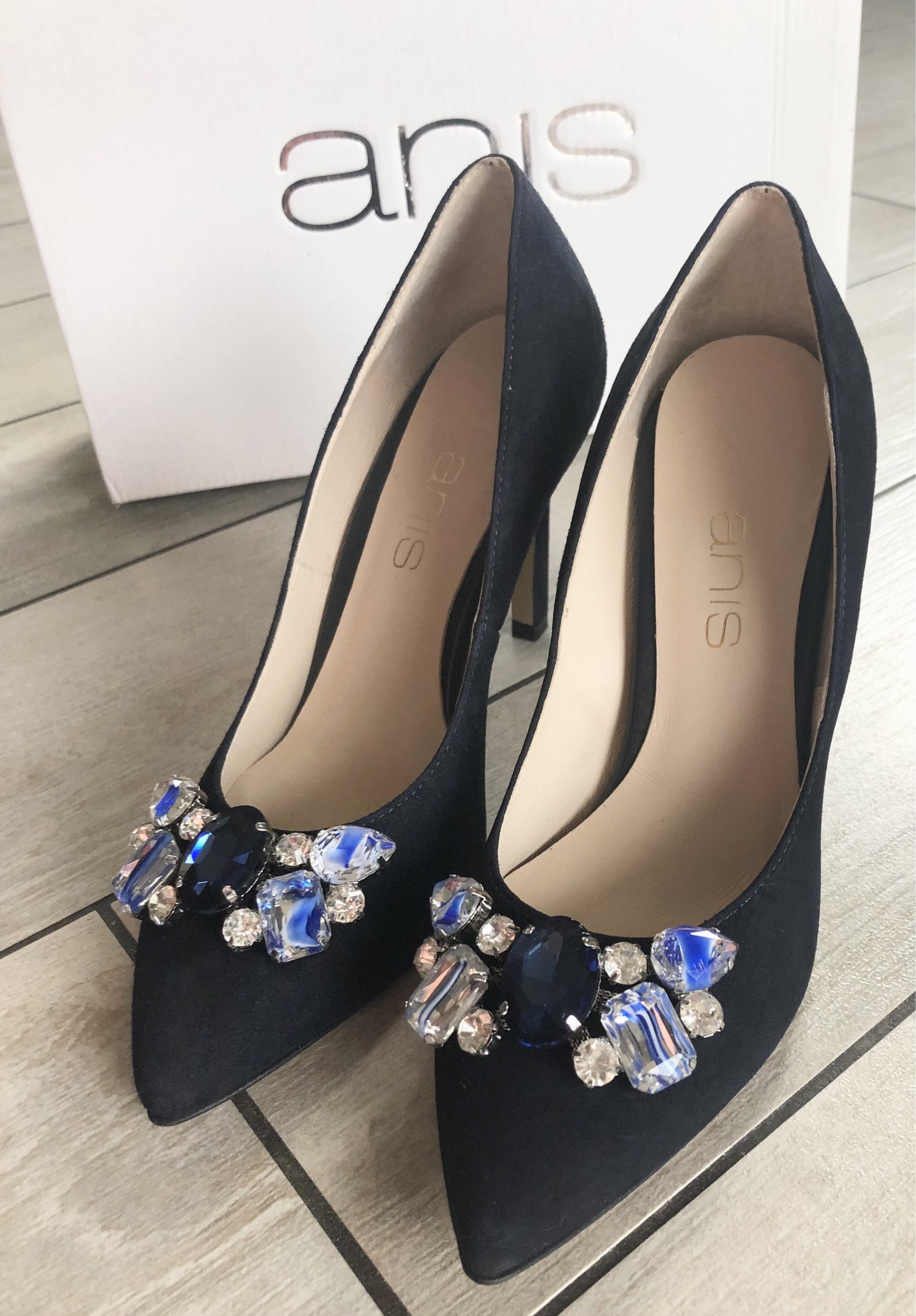 Szpilki eleganckie skóra zamsz R 36 ANIS nowe | Koniecpol | Kup teraz ...